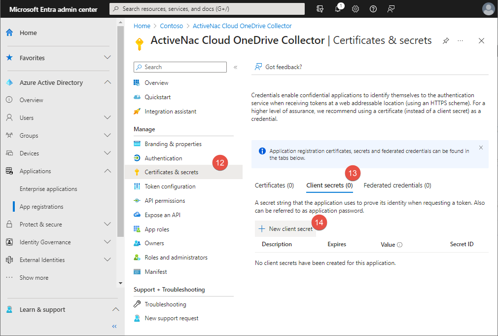 Configuring Azure AD for OneDrive
